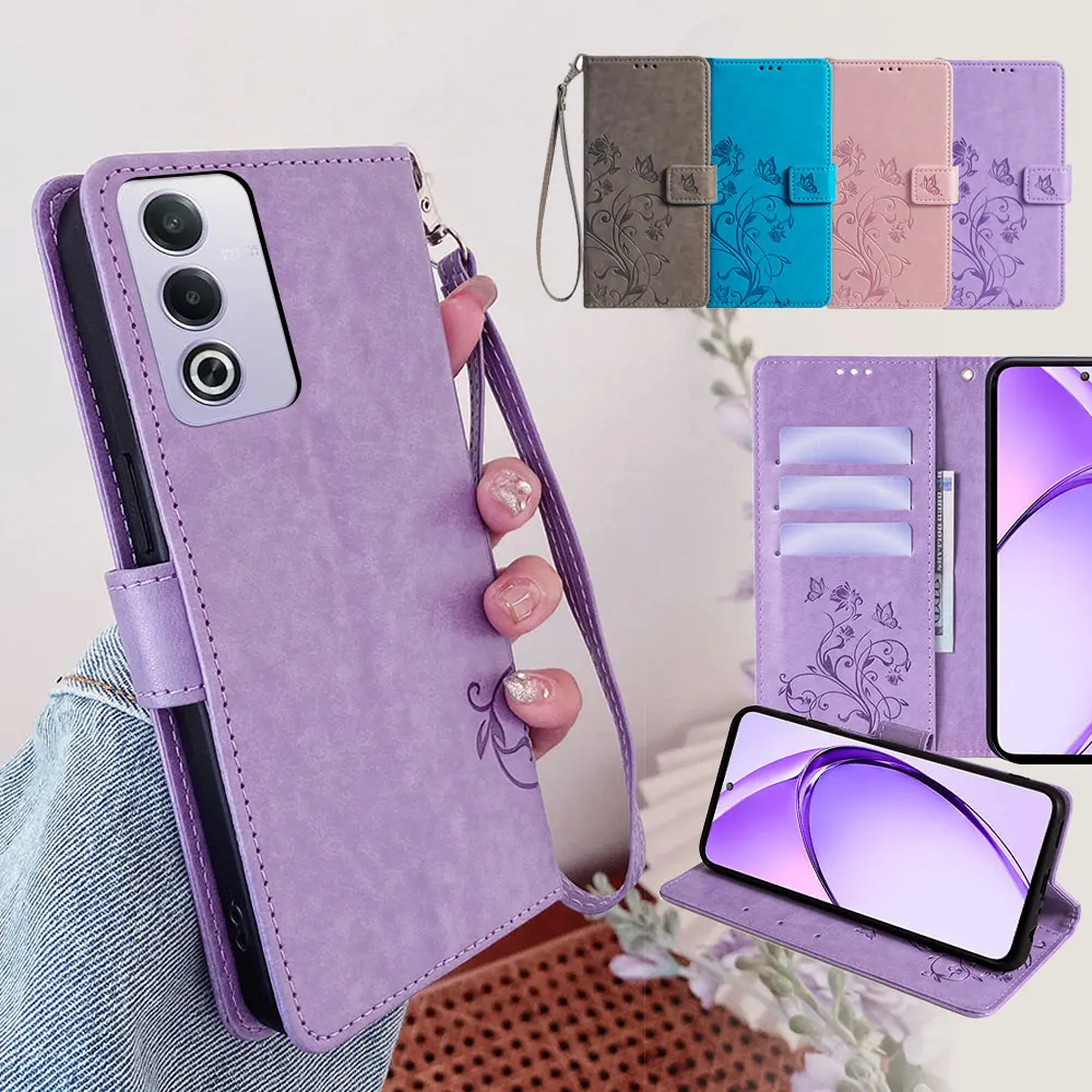 Premium Wallet Flip Leather Phone Case Cover - OPPO A80 5G (GRAY)