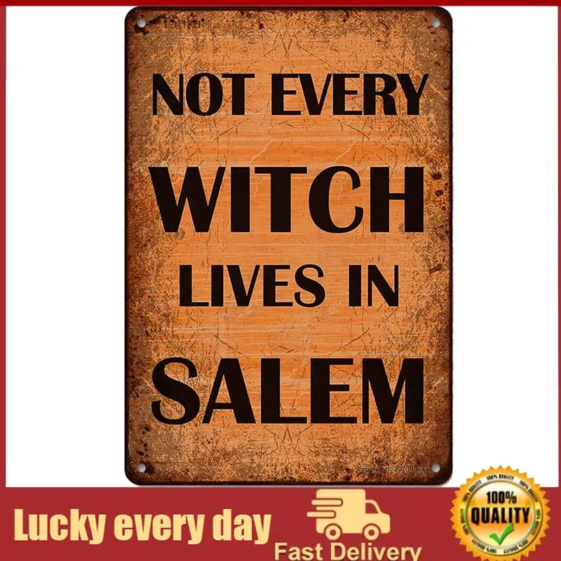 Not-Every-Witch-Lives-in-Salem-Halloween-Decoration-Iron-Poster ...