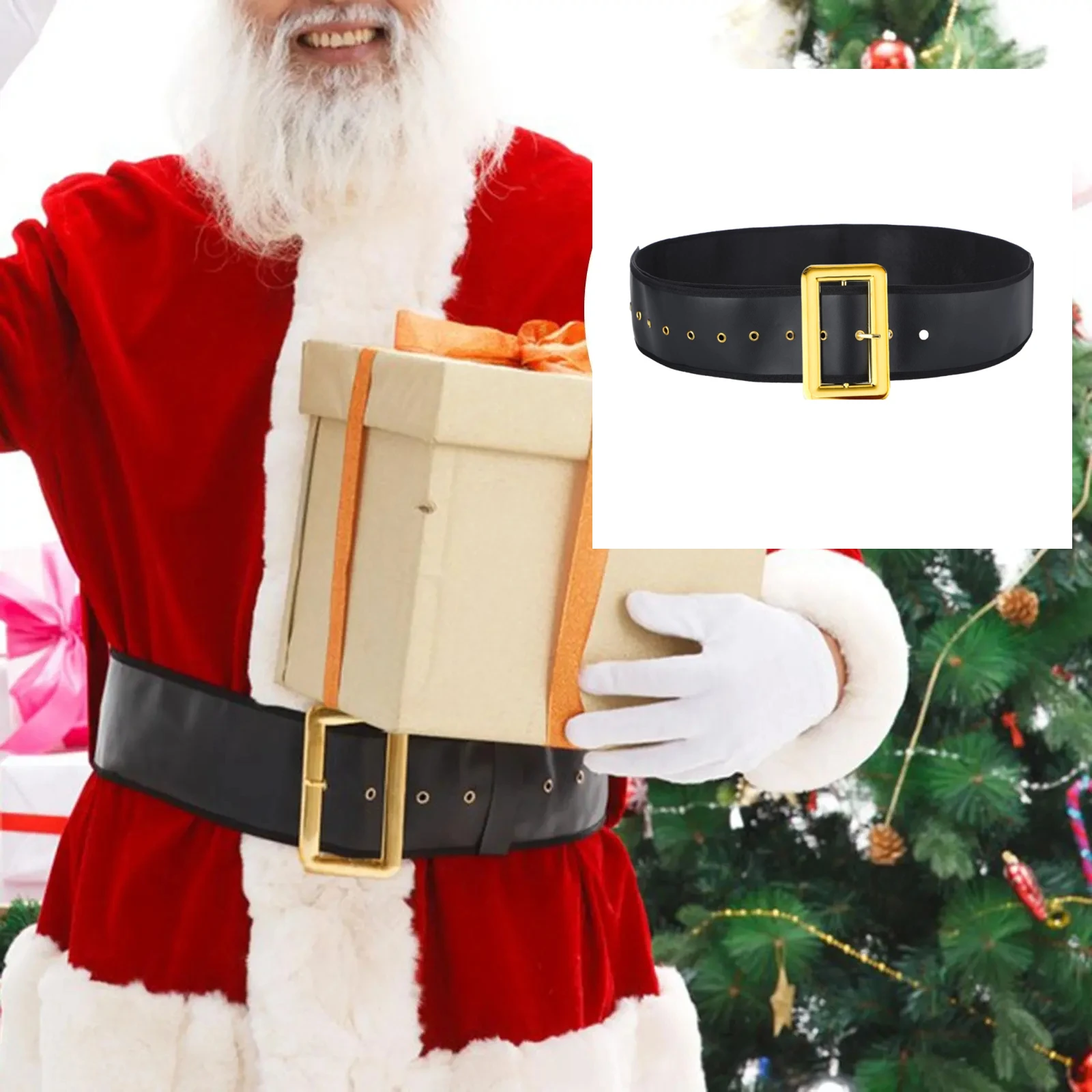 New-Santa-Claus-Belt-Props-Widened-Christmas-Santa-Belt-PU-Leather-for ...