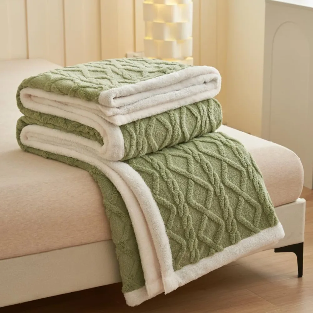European Style 180*200cm Double Layer Fleece Blanket Thickened 3D ...