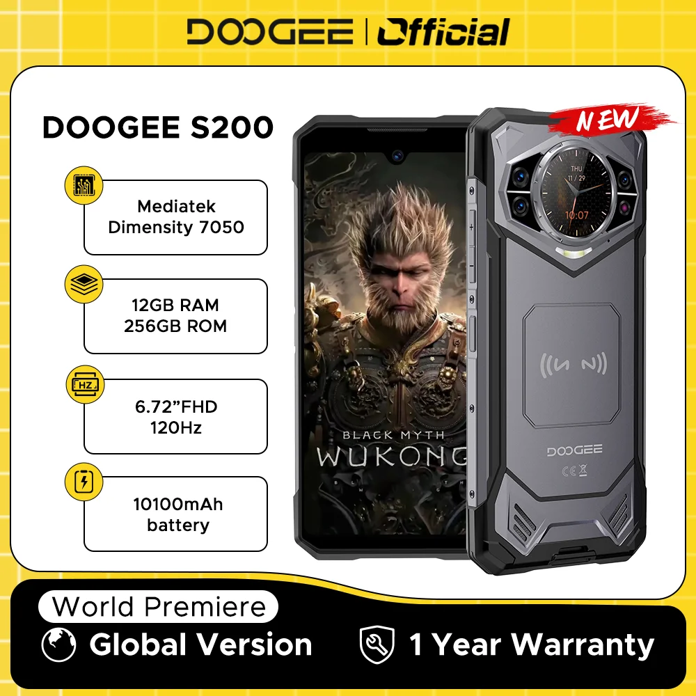 World-Premiere-DOOGEE-S200-5G-Rugged-Phone-6-72-120Hz-Display-12GB-RAM ...