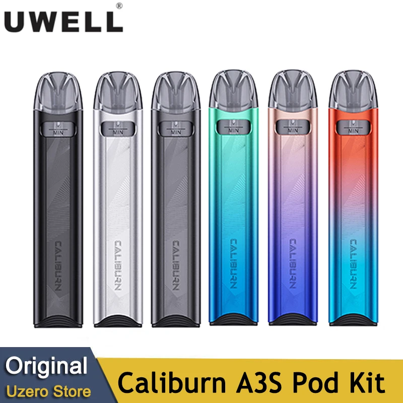 Original-Uwell-Caliburn-A3S-Pod-Kit-16W-Vape-with-520mAh-Battery-2ml ...