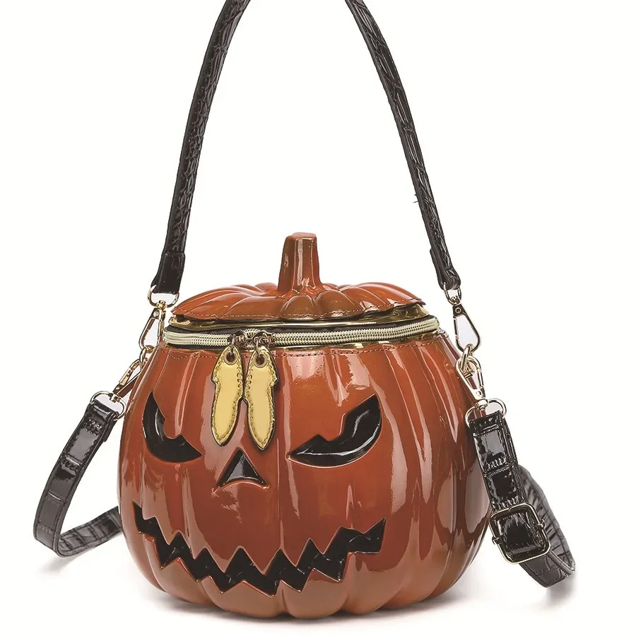 Fashion-Halloween-Pumpkin-Shape-Women-PVC-Shoulder-Bag-High-Quality ...