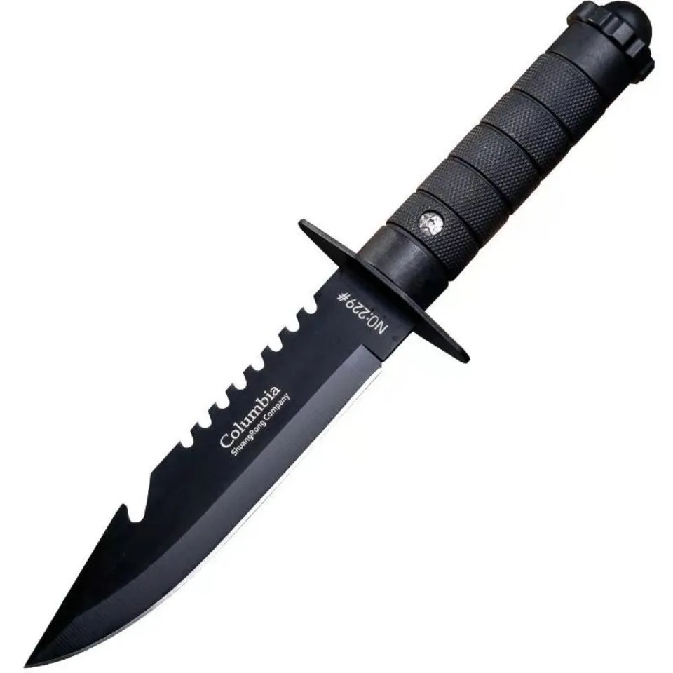 7CR17MOV Steel Sanding Light Tactical Straight Knife Jungle Camping ...