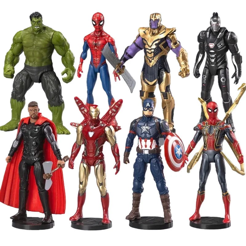 Figure Marvel Mini Collection Avengers Iron Man Spider-Man Thor Captain ...