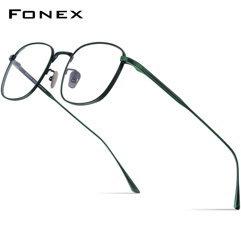 FONEX-Pure-Titanium-Glasses-Frame-Men-2023-New-Fashion-Retro-Square ...