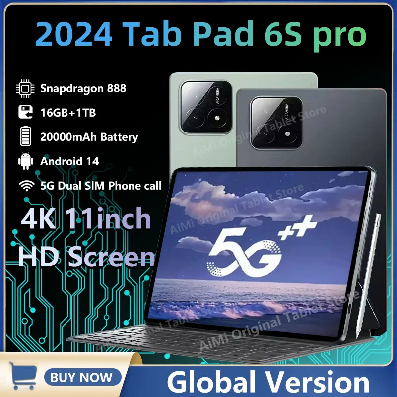 2024-Pad-6S-Pro-Android-14-20000mAh-11-inch-Global-Version-Original ...
