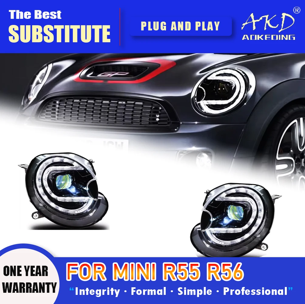 AKD Head Lamp for MINI R56 LED Headlight 2007-2013 Headlights Cooper ...