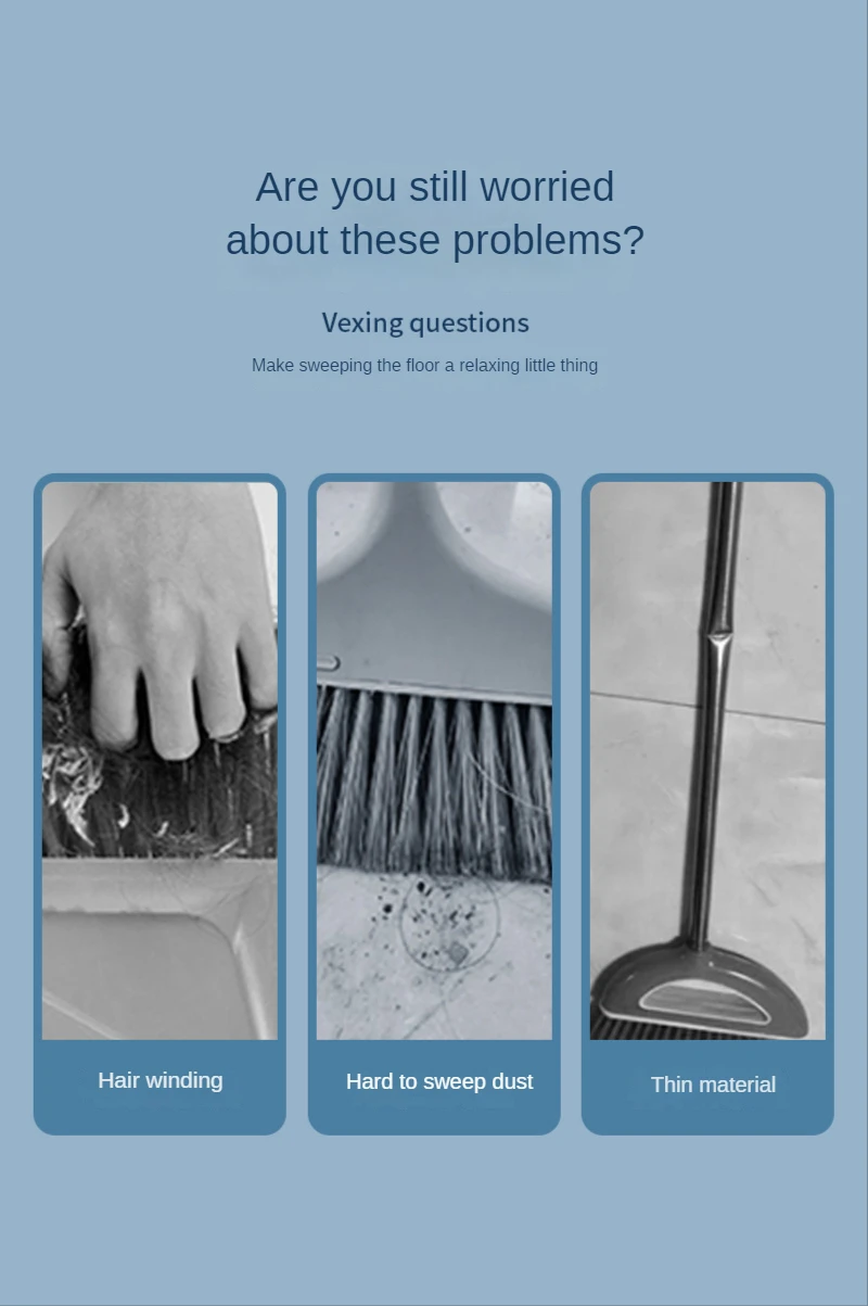 Nettoyage sol,Ensemble de balai et pelle à poussière pliants,balai ...