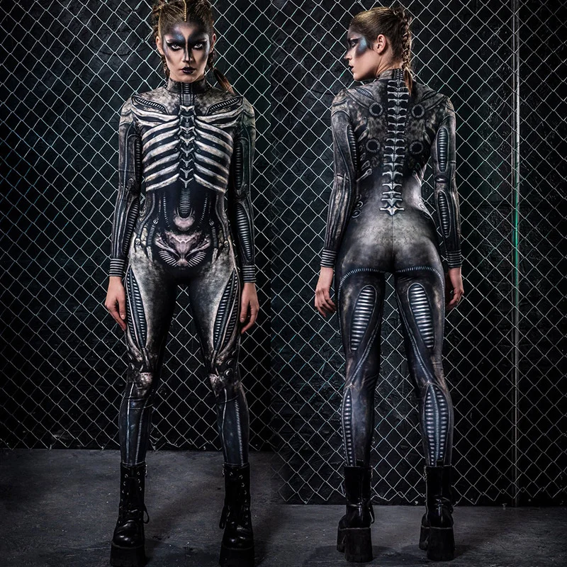 Halloween-Cosplay-Costume-for-Woman-Digital-Print-Terror-Scary-Skeleton ...