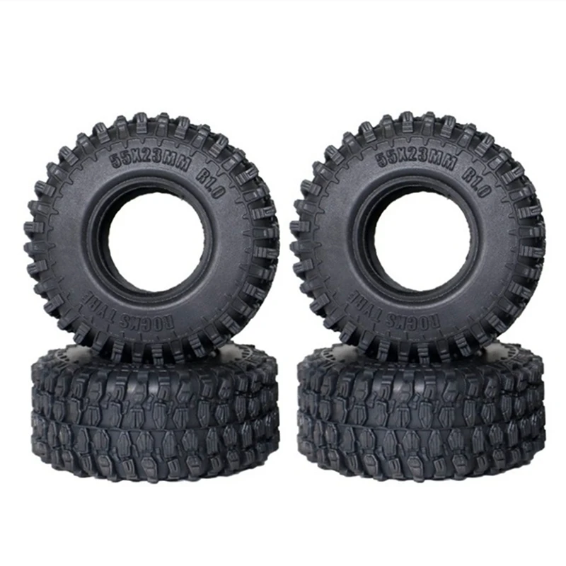 55mm 1.0 Crawler Tires Mini Soft Rubber Tires For Axial Scx24 Bronco ...