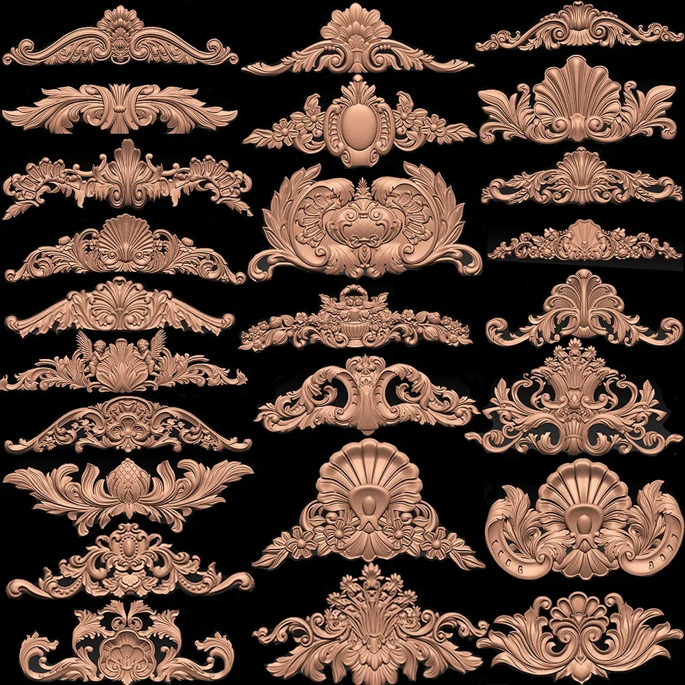 New-40pcs-Carved-Corner-Appliques-Stl-3d-Model-Relief-for-Cnc-In-STL ...