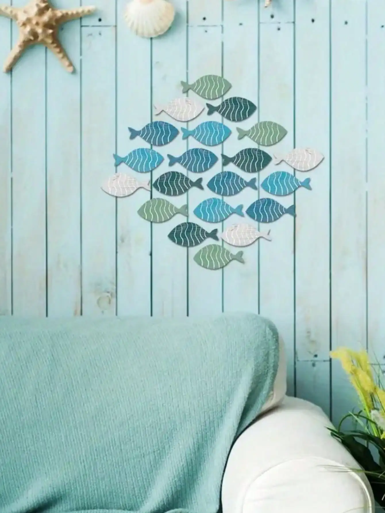 20pcs-set-Wooden-Fish-Wall-Decor-Coastal-Beach-Decoration-DIY-Living ...
