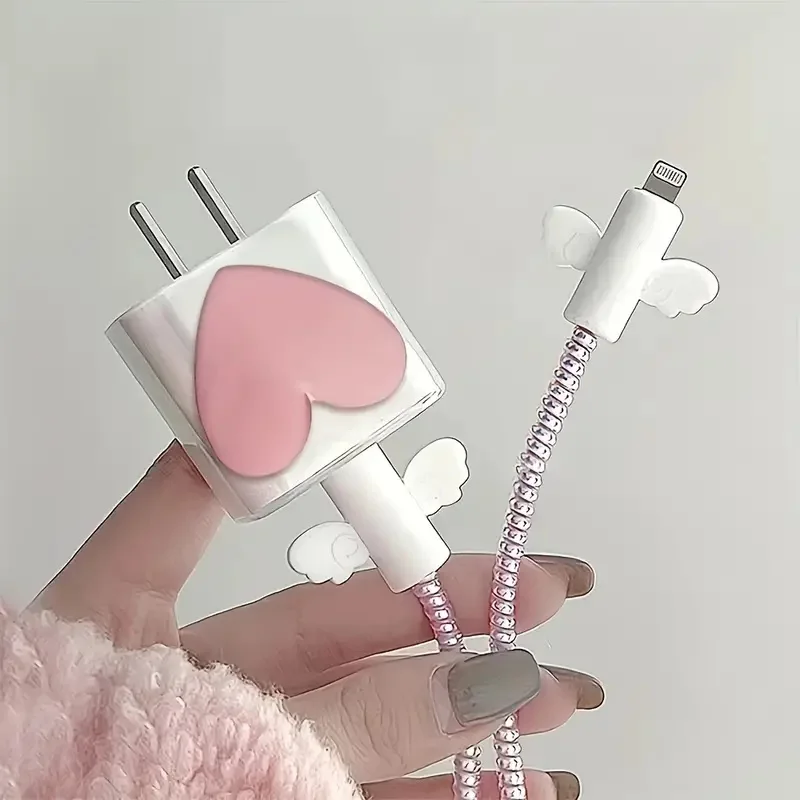 Cute-Bowknot-Love-Heart-Charger-Cover-For-IPhone-11-12-13-14-15-18W-20W ...