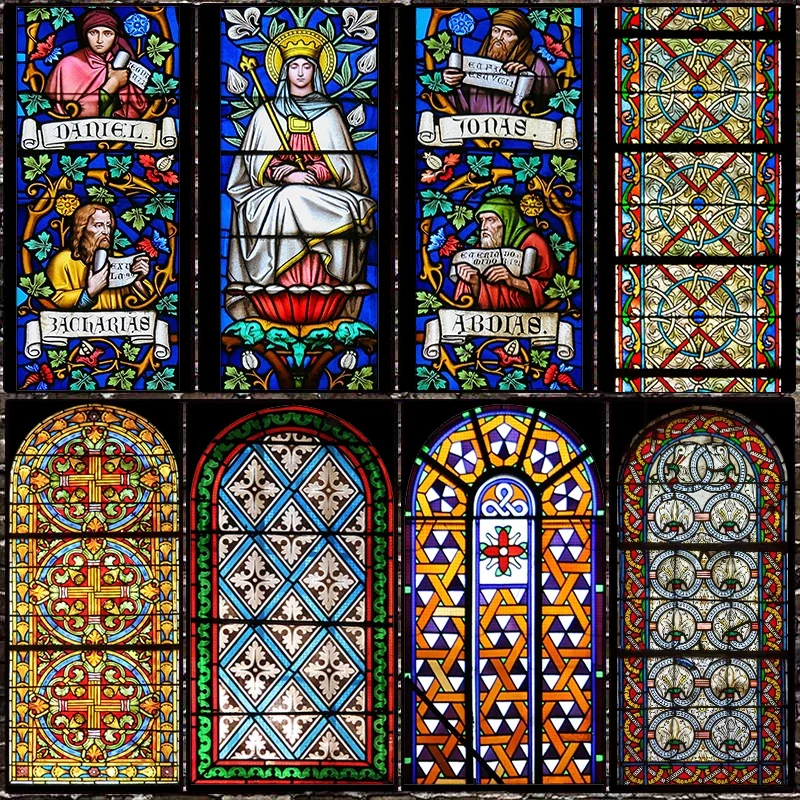 Stained-Glass-Window-Stickers-Privacy-Film-Church-Style-Static-Cling ...
