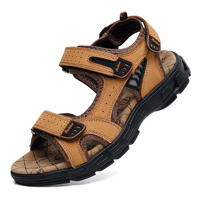 Genuine-Leather-Men-s-Sandals-Summer-Leisure-Men-Shoes-High-Quality ...