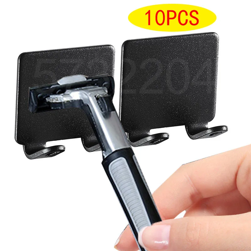1-10pcs-Strong-Adhesive-Seamless-Razor-Holder-Wall-Hook-Waterproof ...