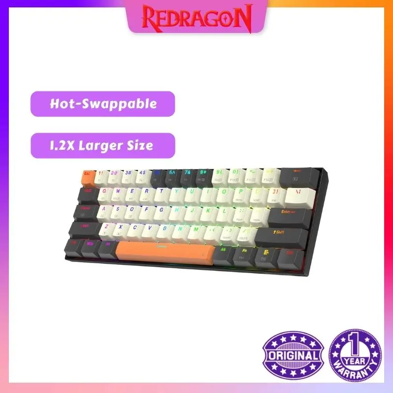 Redragon-K644-SE-65-3-Mode-Wireless-RGB-Gaming-61-Keys-Hot-Swappable ...