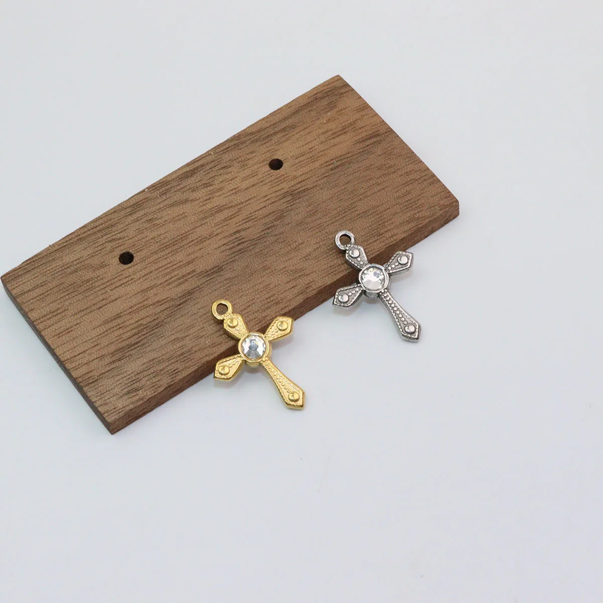 5pcs-Stainless-Steel-Cast-Cross-Stone-Fashion-Jewelry-Charms-Pendant ...