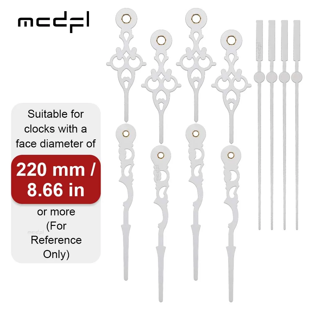 MCDFL-White-Clock-Hand-Fancy-Hour-Minute-Mechanism-for-Wall-Hours ...