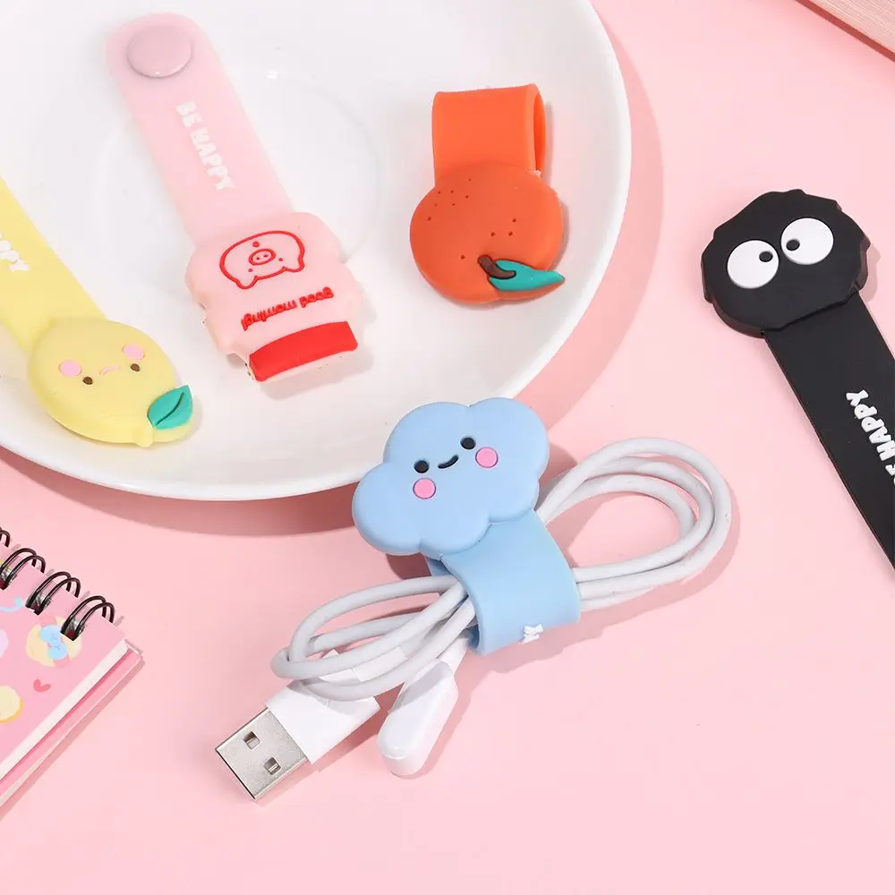 Cute Cartoon Data Cable Organizer Multifunction Cord Protector Bookmark ...
