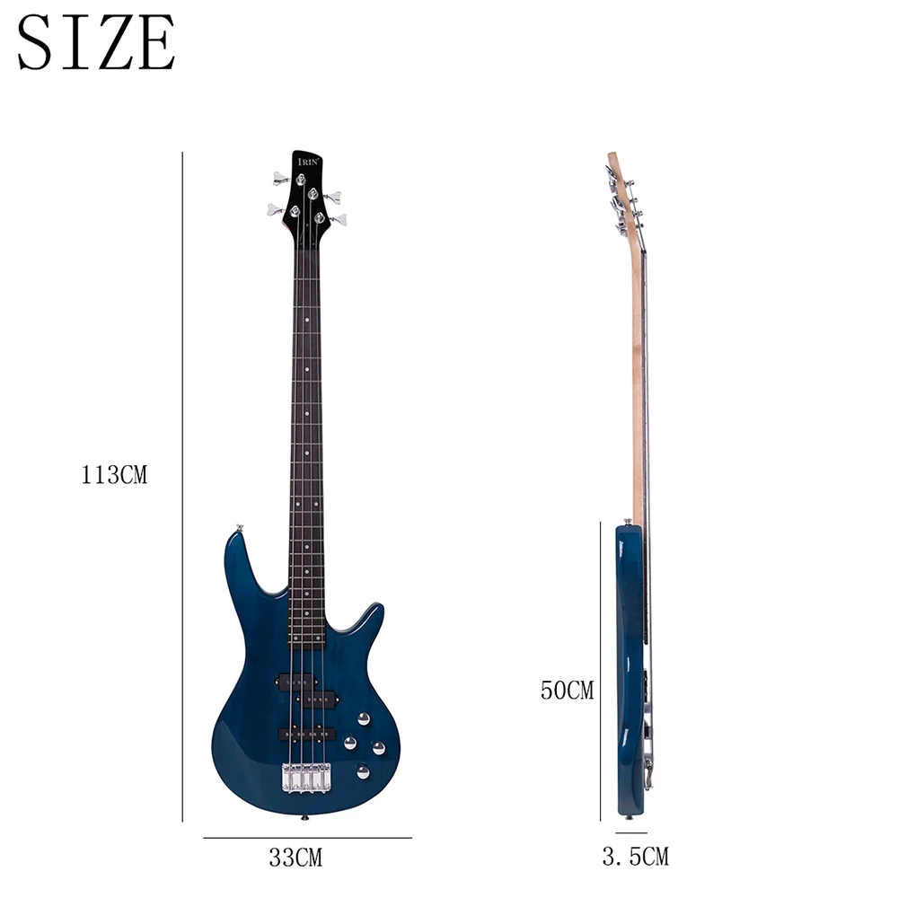 Dark Blue Bass Guitar