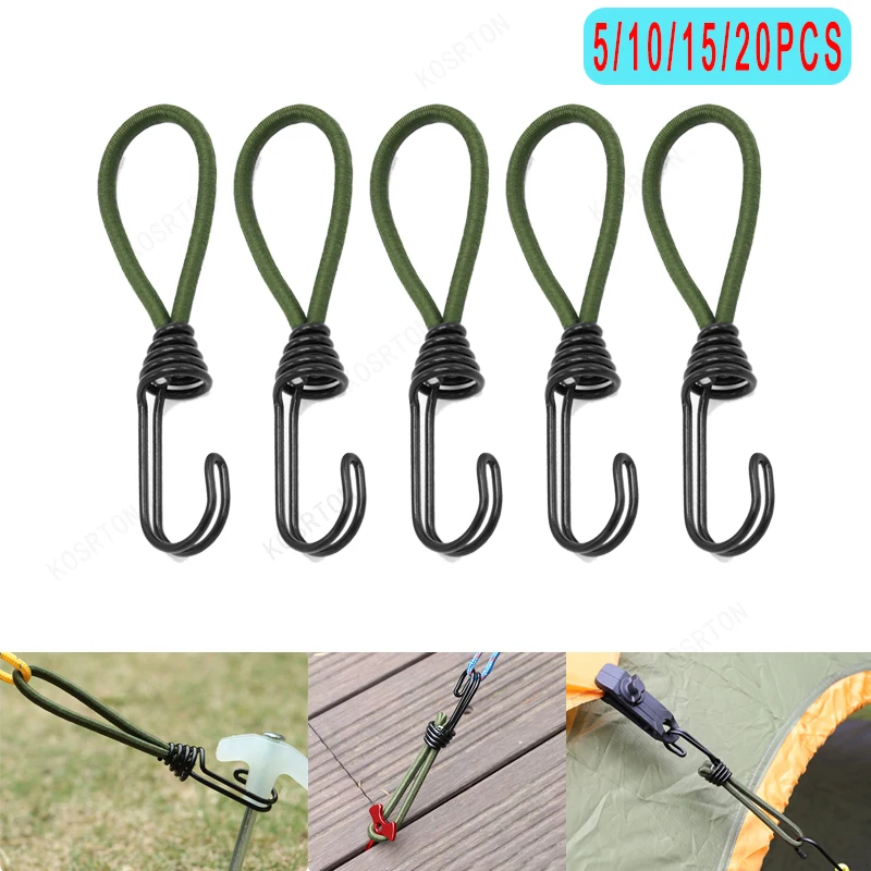 5-10pcs-15cm-Tent-Elastic-Rope-Cord-with-Hook-Camping-Tent-Fixation ...