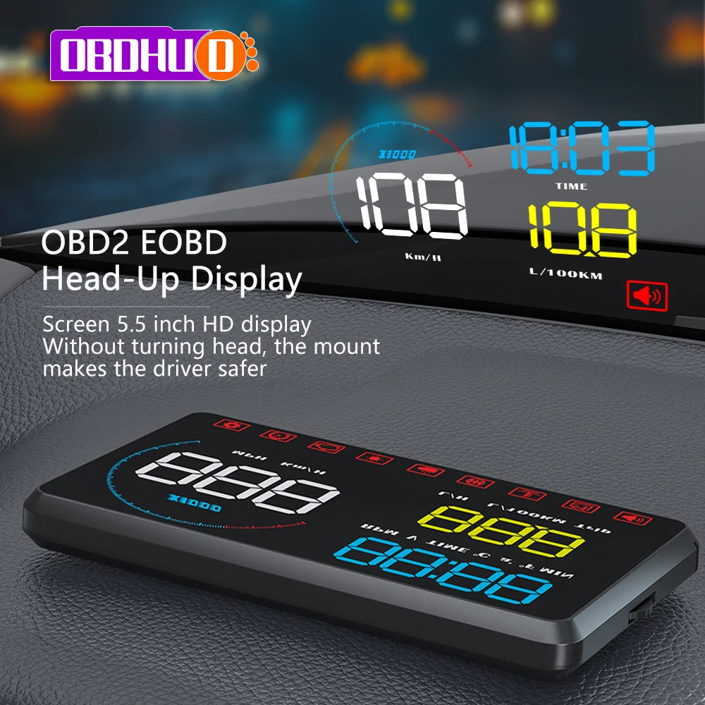 OBD2-Head-Up-Display-Car-Windshield-Projector-OBD2-HUD-Gauges-Water ...
