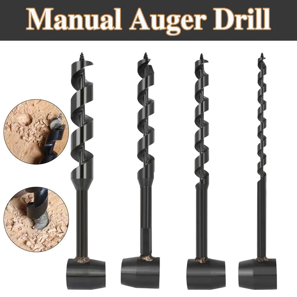 Portable-Manual-Survival-Drill-Bit-Auger-Hand-Drill-Wrench-Carbon-Steel-Manual-Auger-Drill-Self ...