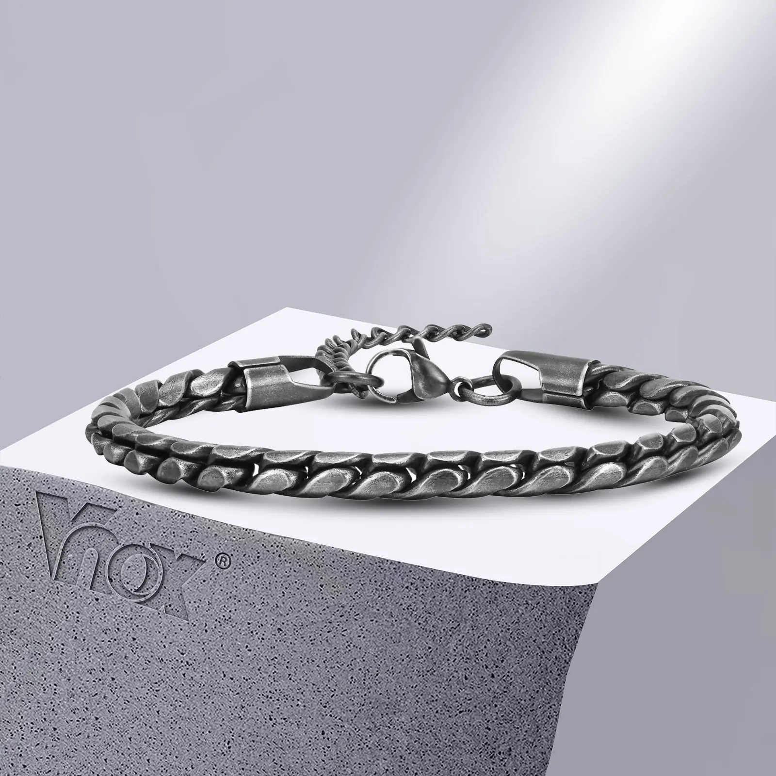 Vnox-Retro-Silver-Color-Chain-Bracelets-for-Men-Rock-Punk-Stainless ...