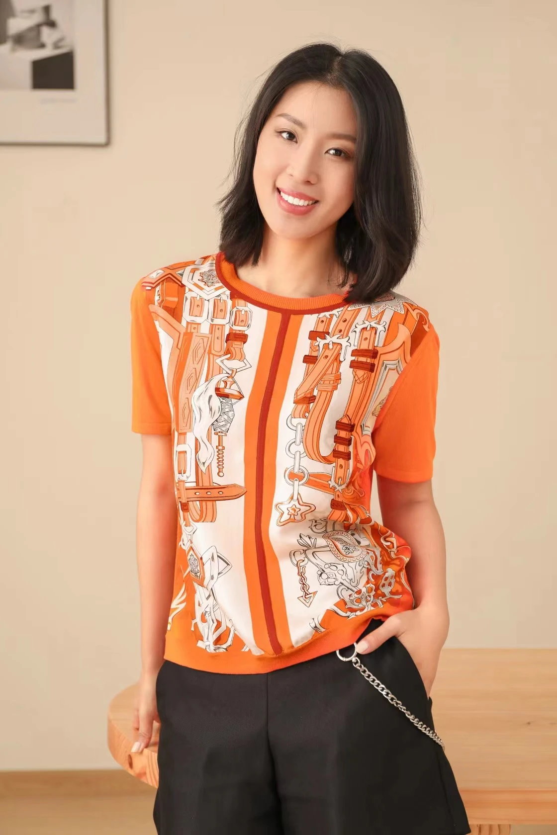 We0934 atasan & kaus Wanita Mode 2023 kaus gaya pesta desain Eropa ...