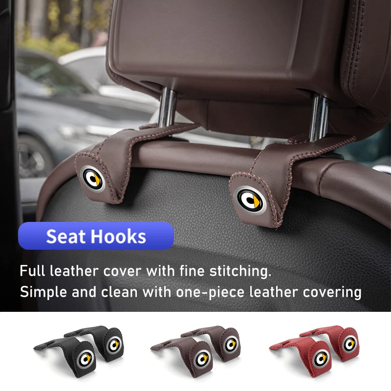 Leather-Car-Seat-Back-Hook-Headrest-Storage-Hanger-Holder-For-Smart ...