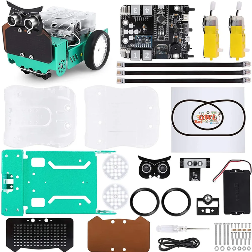 ELEGOO-Arduino-Owl-Smart-Robotic-Car-Kit-with-Nano-V4-Line-Tracking ...
