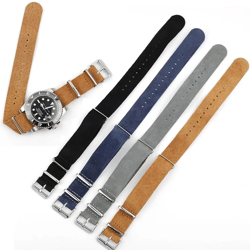 Soft-Suede-Leather-Watchband-18mm-20mm-22mm-24mm-Genuine-Leather-Watch ...