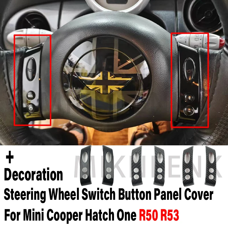 Steering Wheel Panel Multimedia Button Cover For Mini Cooper One R50 ...