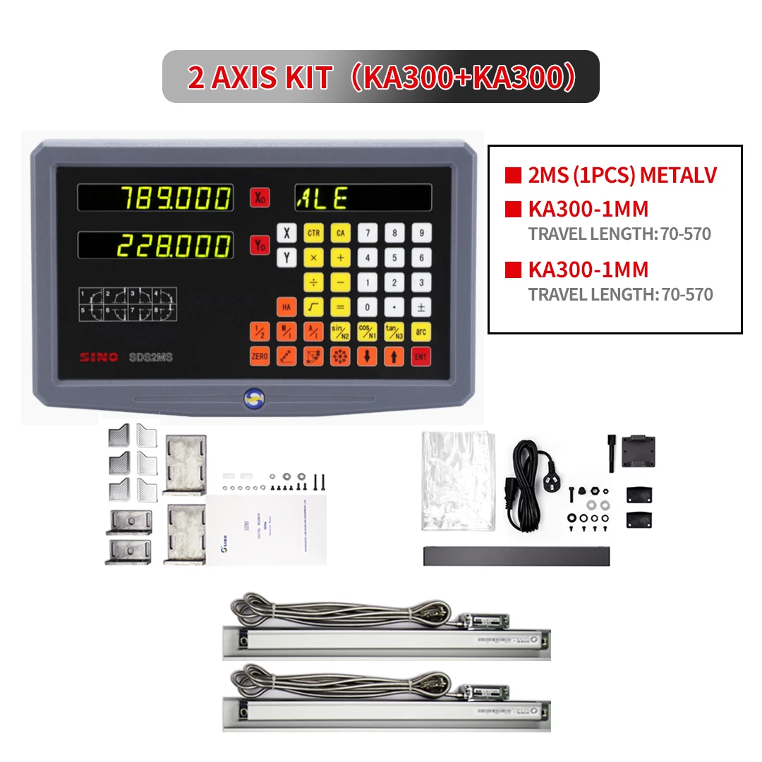 2 Axis Digital Readout Dro Display Muti-function Linear Scale Magnetic Scale Rotary Encoder ...