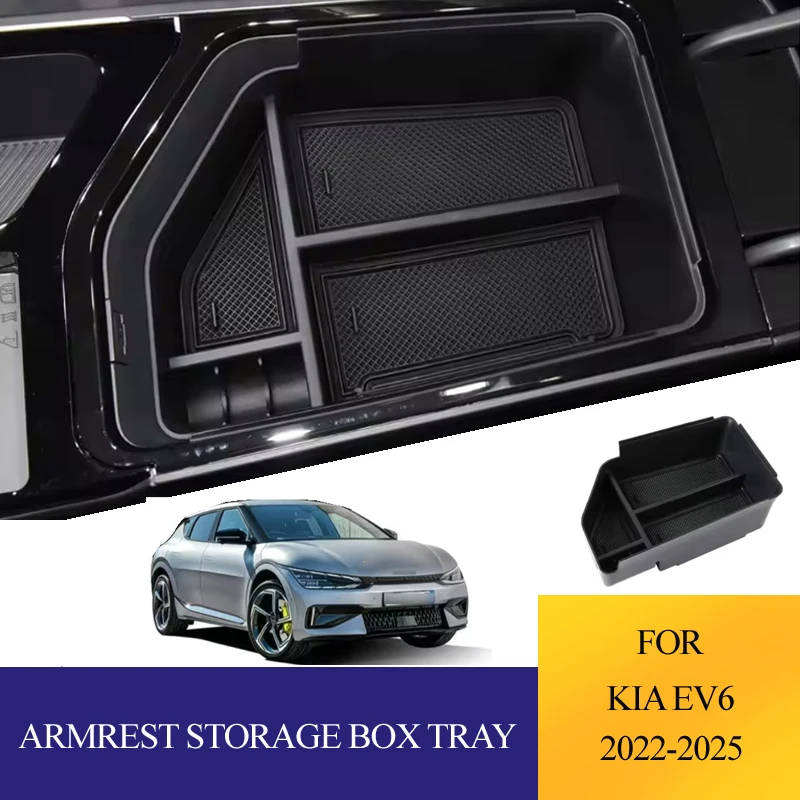 ABS Armrest Storage Box for Kia EV6 2022 - 2025 Center Console ...