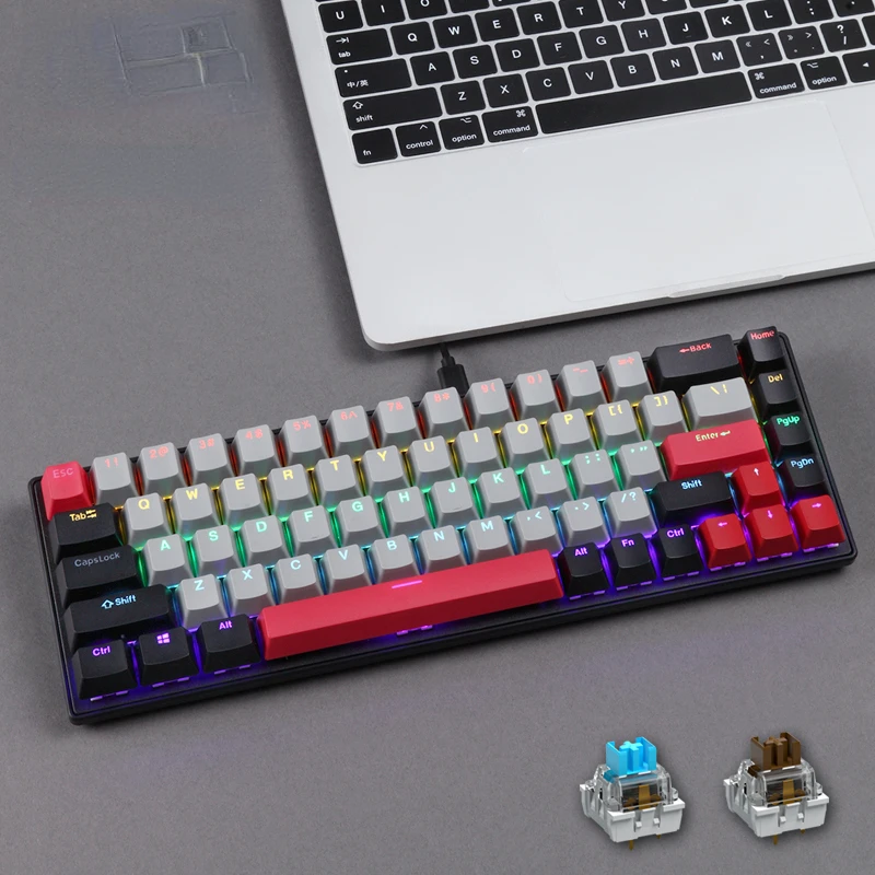 68-Keys-Mechanical-Keyboard-Hot-Plug-Green-Axis-Tea-Axis-E-sports ...