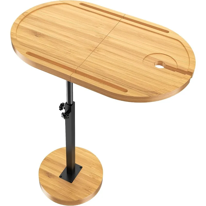 Bamboo-Swivel-TV-Tray-Table-with-Thickened-Stable-Non-Tipping-Base ...