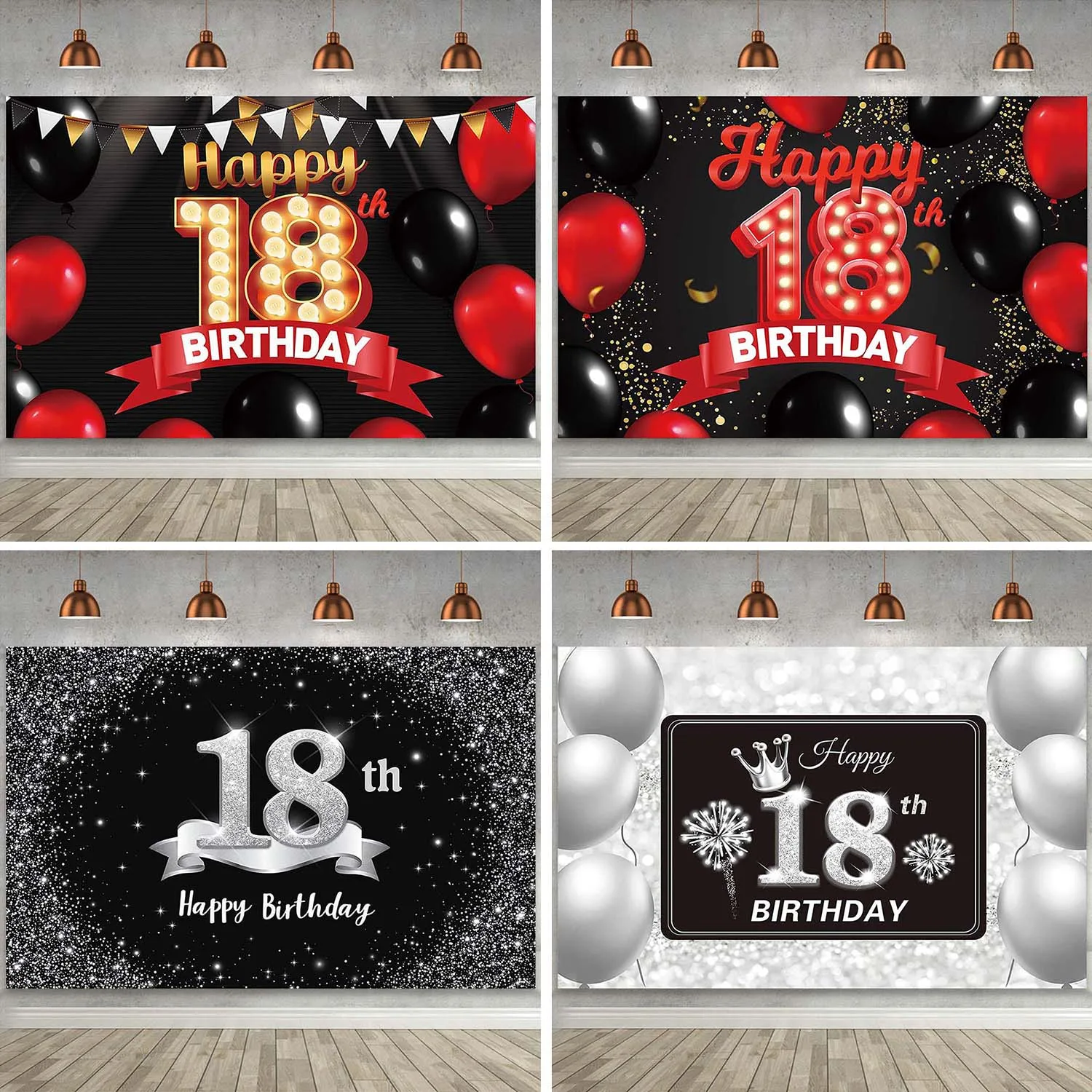 18th Birthday Background Red