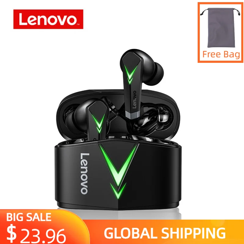 Lenovo Lp6 Gaming Earphones Wireless Buletooth 5.0 Headphones With Dual ...