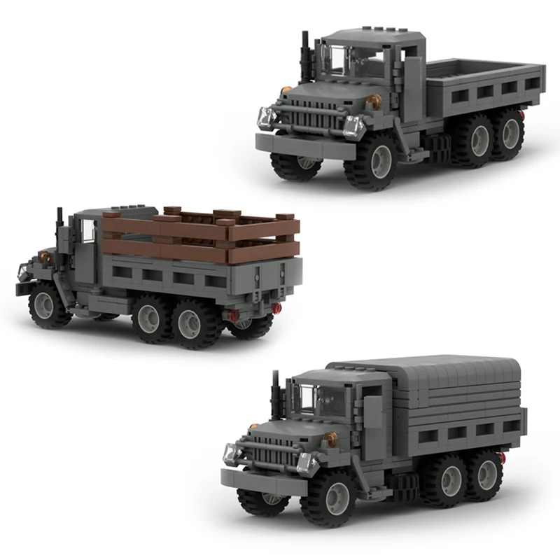 Military-WW2-Vehicle-Truck-Model-Traffic-American-Car-Collection-MOC-US ...