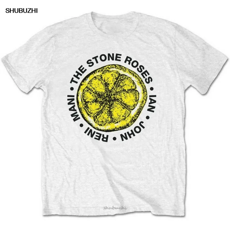 The-Stone-Roses-Lemon-Names-Official-Men-s-White-T-Shirt-Oversized-Tops ...
