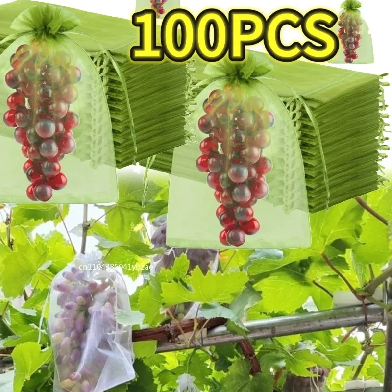 Fruit Protection Bags Anti-Bird Garden Netting Bags Strawberry Grapes ...