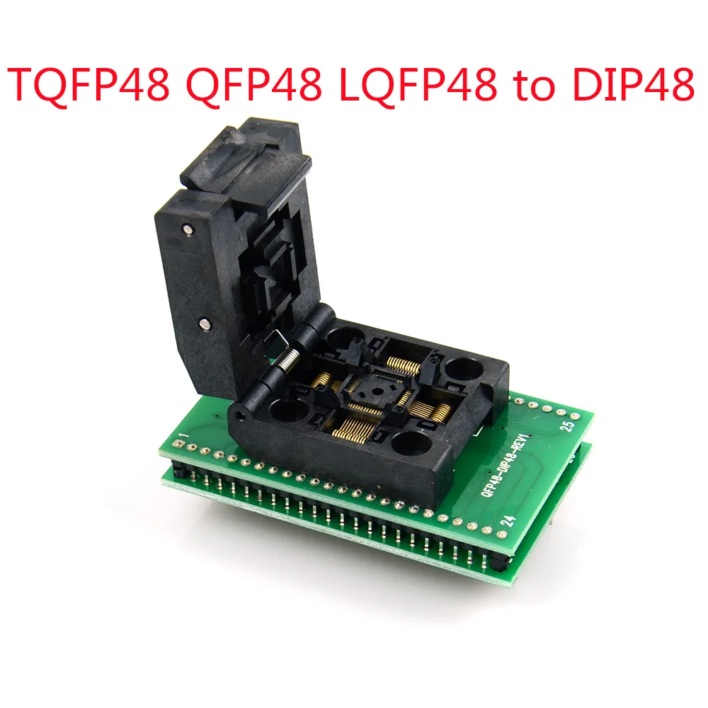 LQFP48-TQFP48-to-DIP48-adapter-Socket-QFP48-to-DIP48-Socket-0-5mm-Pitch ...
