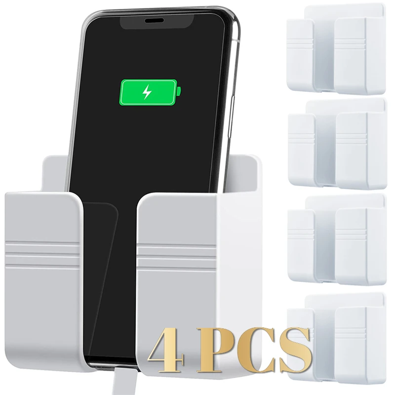 4-2-1Pc-Wall-Mounted-Mobile-Phone-Charging-Holder-Punch-Free-Plug ...