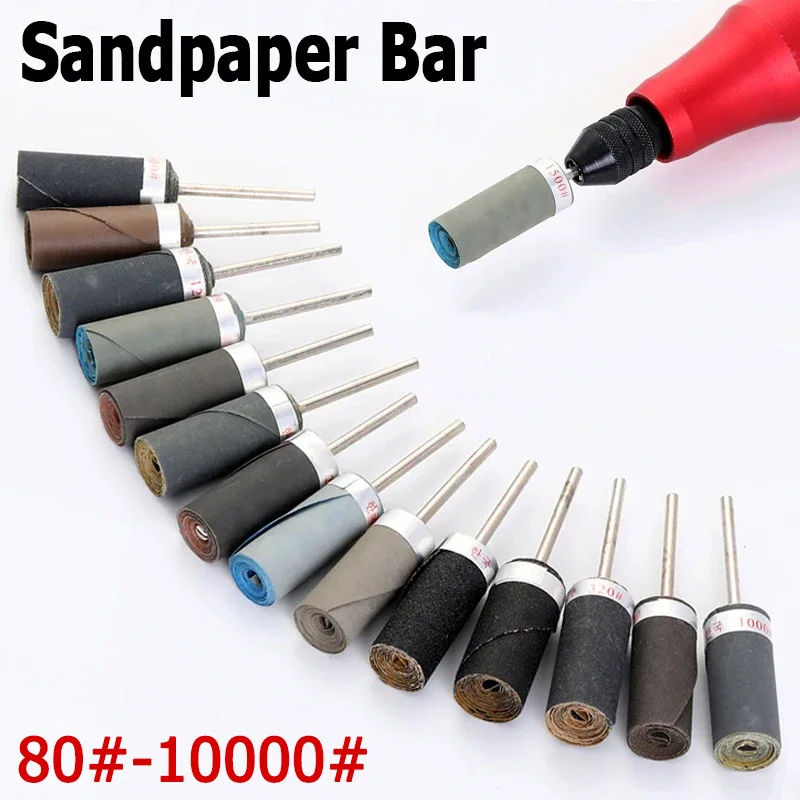 1-100pcs-80-10000grit-Sand-Paper-Bar-2-35mm-Shank-Cylinder-Sandpaper ...