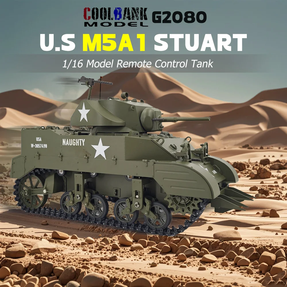 COOLBANK-M5A1-U-S-A-Stuart-Light-Tank-Model-1-16-2-4G-Military-Vehicle ...
