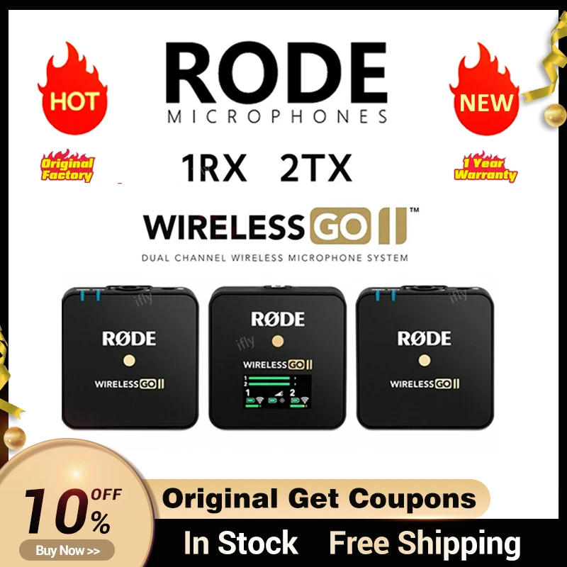 Rode Wireless GO2 GO II 2.4g Wireless Lavalier Mic Microphone System ...