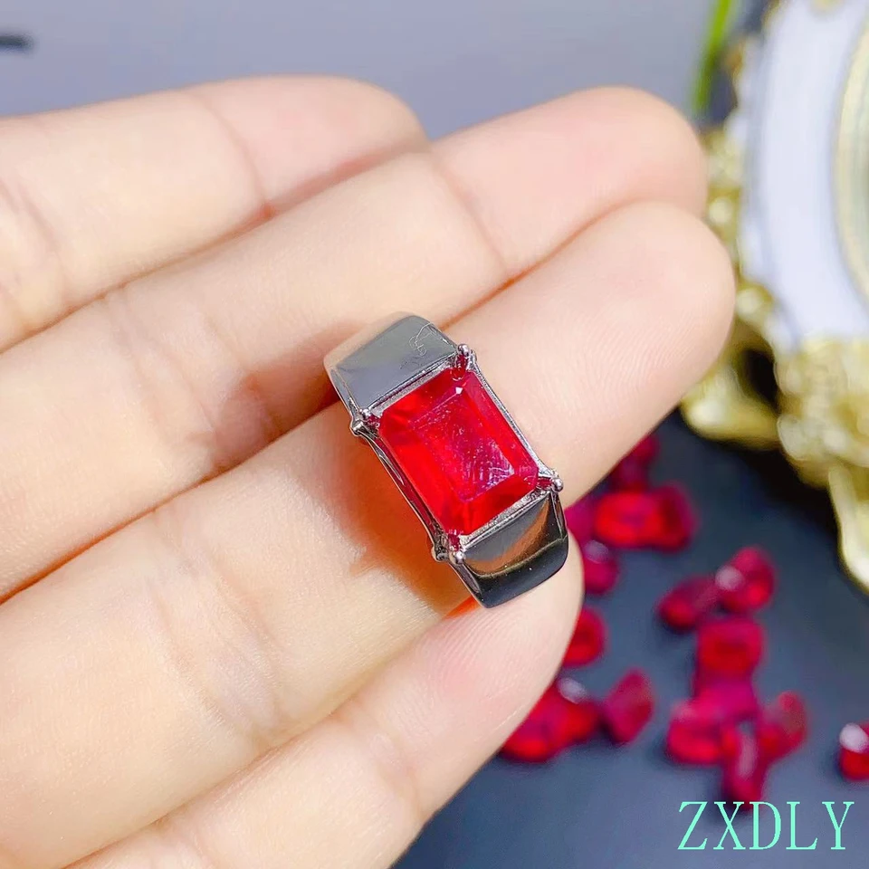 Silver Ruby Rings For Men